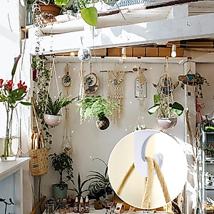 OALEN Drop Ceiling Hooks for Classrooms &Offices, Heavy Duty Ceiling Hooks, Suspended Ceiling Hooks for Hanging Plants & Decorations, Metal T-Bar Hooks for Suspended Drop Ceiling Tiles (40White)