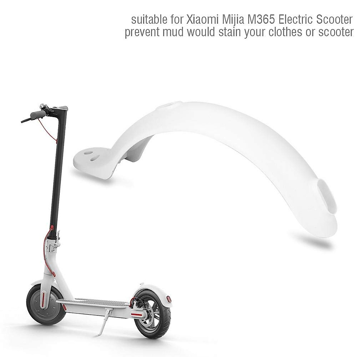 Electric Scooter Rear Mudguard Scooters Mud Guard s Accessory for Xiaomi Mijia M365 Electric Scooter(White) Electric Scooter Rear 365 Parts