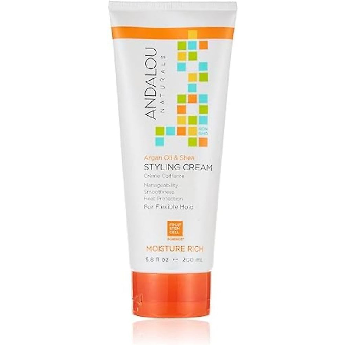 Andalou Naturals Styling Cream Ounces, Argan Oil & Shea, 6.8 Fl Oz