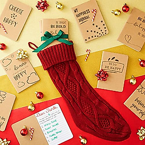 12 Pack A6 Kraft Paper Notebooks, Happy Journal for Kids, Teens, and Girls, 80 Lined Pages (4 x 5.75 In)