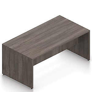 8ft Rectangular High Top Conference Room Collaboration Table in Artisan Grey Finish