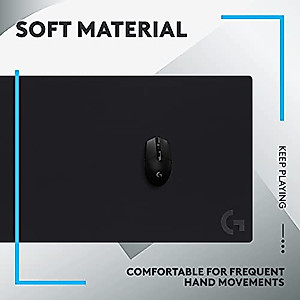 Logitech G840 Extra Large Gaming Mouse Pad, Optimized for Gaming Sensors, Moderate Surface Friction, Non-Slip Mouse Mat, Mac and PC Gaming Accessories, 900 x 400 x 3 mm