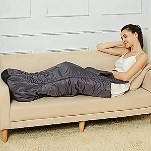 Heated Full Body Wraps, Woolala Electric Heating Pad Knee Hands Foot Warmer for Pain Relief, 6 Adjustable Temperature Levels/Auto Shut Off/Washable (Gray)