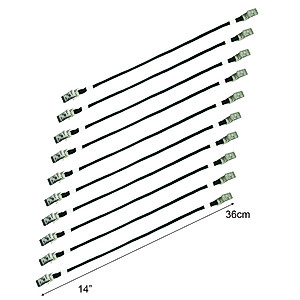 HAISDA Hat Rides Cap Retainer for Fishing,Hat Windy Clips for Boating,Hat Keeper and Eyewear Holder,Pack of 10 Black, 6-7