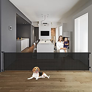 Mom's Choice Awards Winner - 122 Inch Extra Wide Baby Gate for Large Openings Retractable Baby Gates for Doorways Extra Long Baby Gate Pet Gates for Dogs Indoor Outdoor Retractable Dog Gate for Stairs