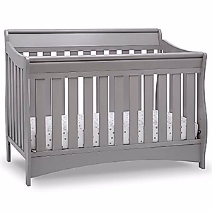 Delta Children Bentley S Series Deluxe 6-in-1 Convertible Crib, Grey