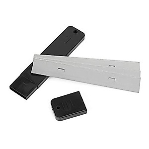 Hyper Tough 4-INCH GLASS & TILE SCRAPER + 3-BLADES Comfortable Non-Slip Handle