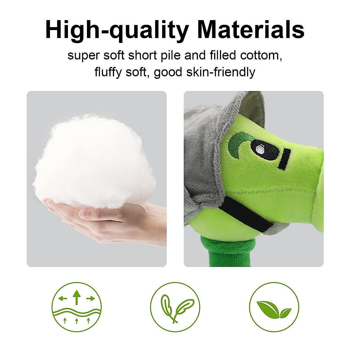 Maikerry 1 PC PVZ Plants Plush Toy,Stuffed Soft Doll Peashooter Plush Toy,Great Gift for Halloween & Christmas