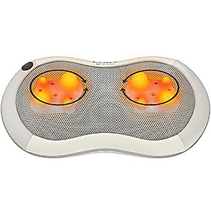 Coby Shiatsu Massage Pillow with Heat | Deep Tissue Kneading Therapeutic Cushion Pad for Back, Neck, Shoulders & Full Body Pain Relief | Rolling Balls & Adjustable Chair Strap for Home, Office & Auto