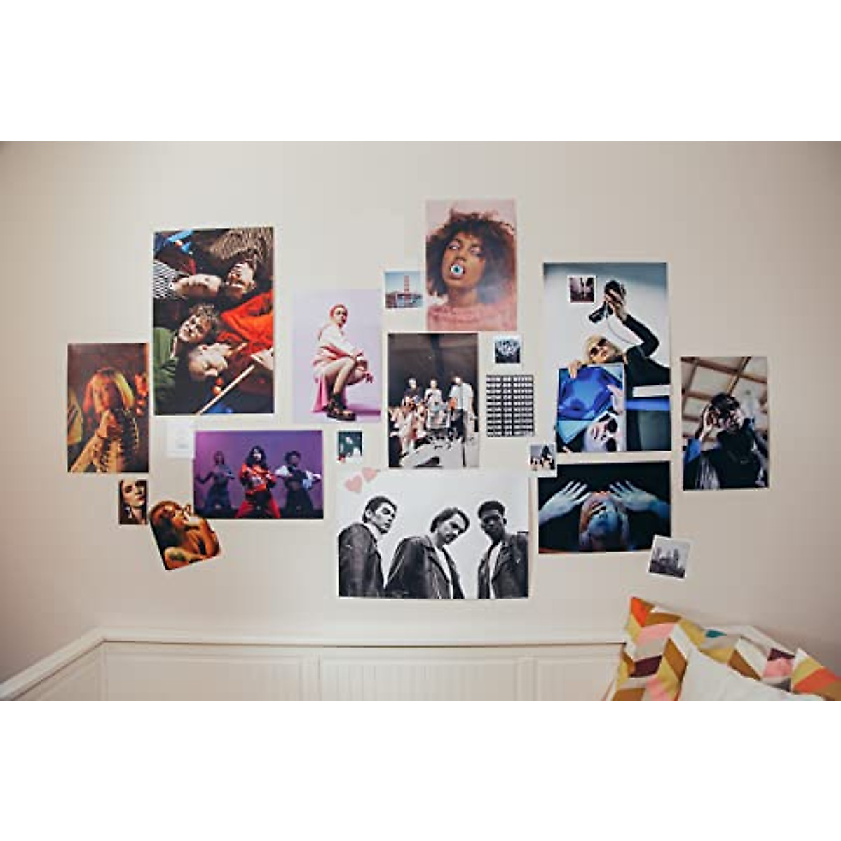 JELLYSUB 40 Pieces Large Refill Strips, Double Sided Adhesive Strips Damage Free, Water-Resistant Replacement Hanging Strips for Indoor Hooks Caddies (Large)