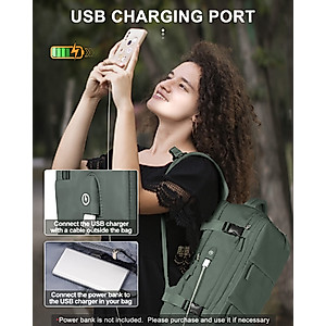 bergsalz Backpack For Women Travel Bag Weekender Lightweight Medium Backpack Olive Green For Men Hiking Waterproof Gym Bag Travel Essential Canvas Bag Carry On Backpack For Sport Fan Laptop Bag