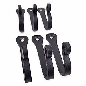 Claimed Corner - Cast Iron Wall Mounted Coat Towel Hat Scarf Bag Hook - 5 Pack (Multi Purpose (Black))
