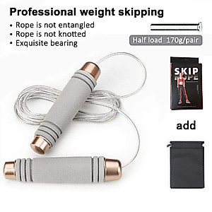 Gaoykai weighted jump rope for handle,Tangle-Free PU Wire rope with bearing comfortable foam handle,skipping rope for workout and fitness training for men women and kids