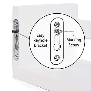 Wallniture Set of 2 Nursery Room Wood Floating Wall Shelves White