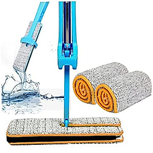 Floor Cleaner Mop 2pcs Cleaning Mops Push Mop Cloth Mop Accessories Double Sided Mop Cloth Flat Grey Flat Pad Floor Mops Dust Cloth Cleaning Tool Mop for Wood Floors