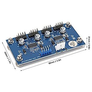 9 Pin USB Hub, 9 Pin USB 2.0 Header Hub Extension Cable Card, 1 to 4 USB2.0 Hub Connector Computer Accessories, Compatible with for Windows 10/8 / 8.1 / 7 / Vista / XP/OS X/Linux/Chrome OS