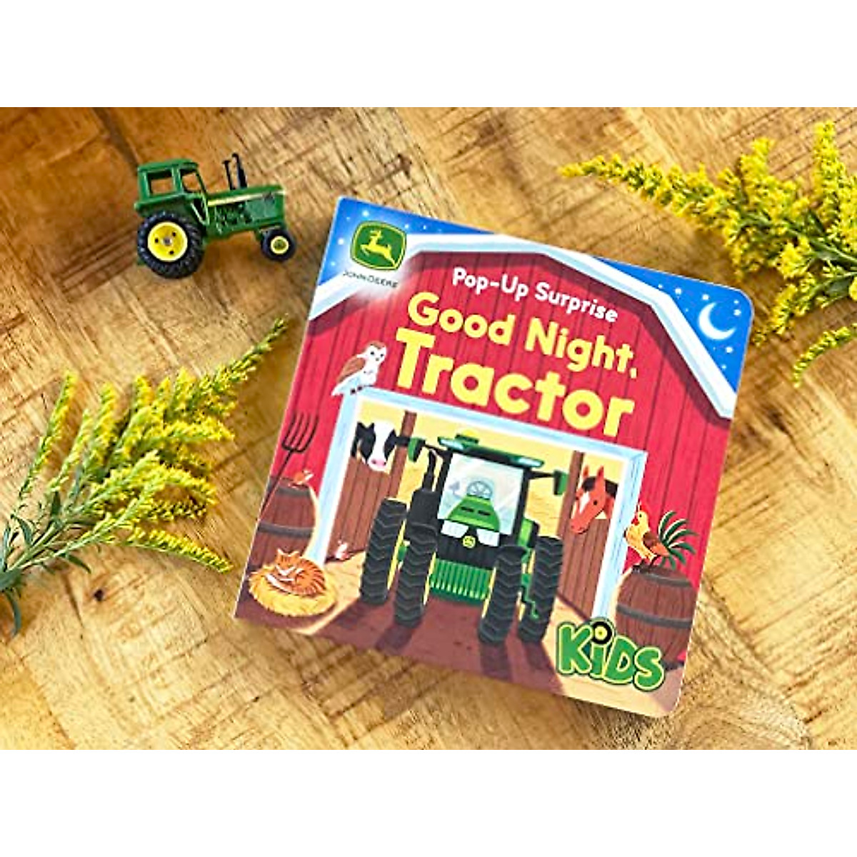 John Deere Kids Good Night Tractor on the Farm: Deluxe Lift-a-Flap & Pop-Up Surprise Board Book, Ages 2-6