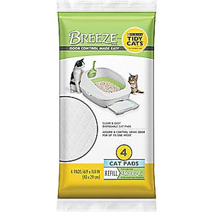 Breeze Cat Pads Refill for Multiple Cats, 4 ct (2 Pack)