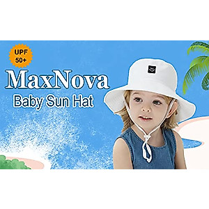 Baby Boy Sun Hat Bucket Hats for Toddler 6-12,12-24 Months 2pack Smile Face Grey/Navy