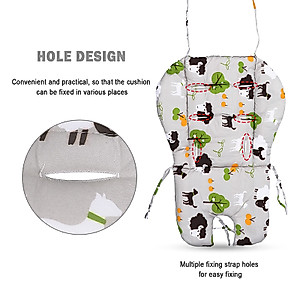 Lomgwumy High Chair Pad,high Chair Cover/seat Cushion, Light and Breathable, Soft and Comfortable, Cute Pattern, Suitable for Most High Chairs, Baby Dining Chairs (Grey Sheep Pattern)