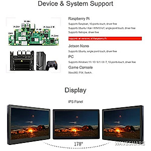 Waveshare 11.6inch IPS Capacitive Touch Screen LCD 1920×1080 HDMI Display with Toughened Glass Cover Compatible with Raspberry Pi Jetson Nano and BB Black Use as Computer Monitor