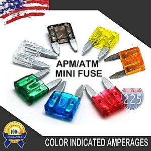 25 Pack 30 AMP APM/ATM 32V Mini Blade Style Fuses 30A Short Circuit Protection Car Fuse