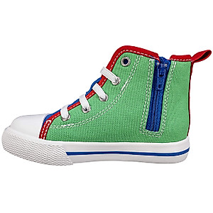 Sesame Street Elmo Shoes, Hi Top Sneaker with Laces, for Toddlers and Kids, Size 6 to 12 (Multi AOP, Numeric_8)