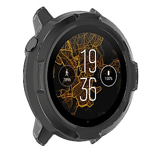 Disscool Silicone Case for Suunto 7 GPS Sports Smart Watch, Soft Anti Drop Protective Skin for Suunto 7 GPS Sports Smart Watch (Black)