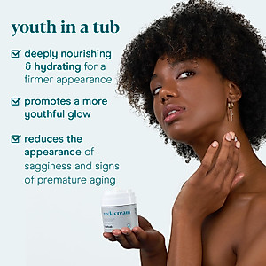 Baebody Firming Neck Cream with AHAs, CoQ10, Glycolic Acid, Green Tea for Sagging Skin, Fine Lines, Wrinkles, 1.7 Fl Oz