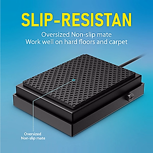 FZONE Compact Sustain Pedal for Keyboards Digital Pianos Synthesizers,Tone Modules,Drum Machines All Metal Heavy Design,Non-Slip,with Polarity Switch