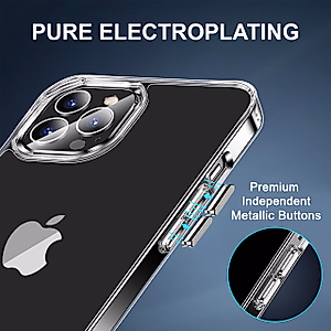 CEDO Kickstand Case for iPhone 13 Pro Max, 3-Way Mode Built-in Metal Stand Phone Case, Mil-Grade Shockproof Bumper, Transparent Acrylic & Slim Fit, Designed for iPhone 13 Pro Max, Crystal Clear