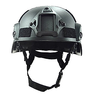 ATAIRSOFT Tactical Airsoft Paintball MICH 2000 Helmet with Side Rail & NVG Mount Black