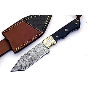Damascus Steel fixed Blade Tanto Knife Hunting Camping outdoor Sports. SM147