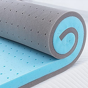 Maxzzz 4 Inch Mattress Topper Queen - Cooling Gel Memory Foam Mattress Topper Bamboo Bed Topper, Medium Firm Mattress Topper High-Density Foam Topper, CertiPUR-US Certified