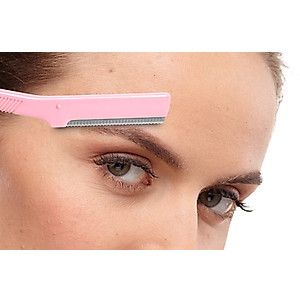 Seki Japan Face Beauty Trimmer, Women's Facial Razor, Disposable Facial Hair Removal Groomer, with Safety Cover 3 Pieces