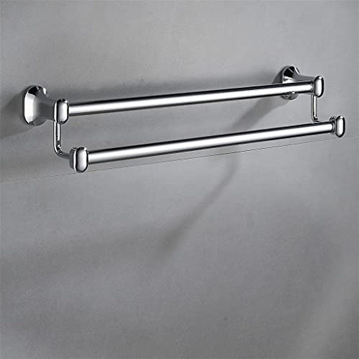 FCMLD Bathroom Accessories Sets Heavy Duty Towel Rack Bar Toilet Paper Basket Hair Dryer Brush Holder Wall Hook (Color : White-Fruit peach5, Size : 61x22x15cm)