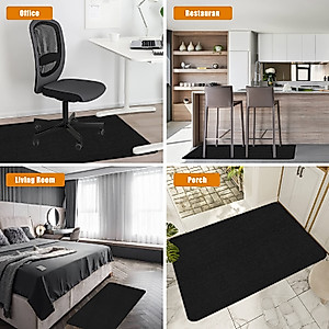 Office Chair Mat for Hardwood & Tile Floor, Computer Gaming Rolling Chair Mat, Under Desk Low-Pile Rug, Large Anti-Slip Floor Protector Rug, Easy to Clean,Black(48"*36")