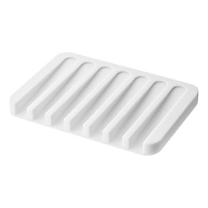 Yamazaki Home Soap Tray - Silicone Holder Dish for Sink, Silicone, No Assembly Req.