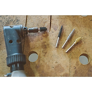 Kutzall Extreme Taper Rotary Burr, 1⁄8" Shaft, Very Coarse - Woodworking Attachment for Dremel, Foredom, DeWalt, Milwaukee. Abrasive Tungsten Carbide, 1⁄8" (3.1mm) Dia. X 7⁄8" (22.2mm) Length TX-18-EC