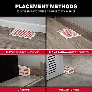Catchmaster Pro Strength Mouse & Crawling Insect Glue Trap Set, 60-Pack & 12-Pack Sticky Pest Control Adhesive for Catching Bugs, Rats & Rodents