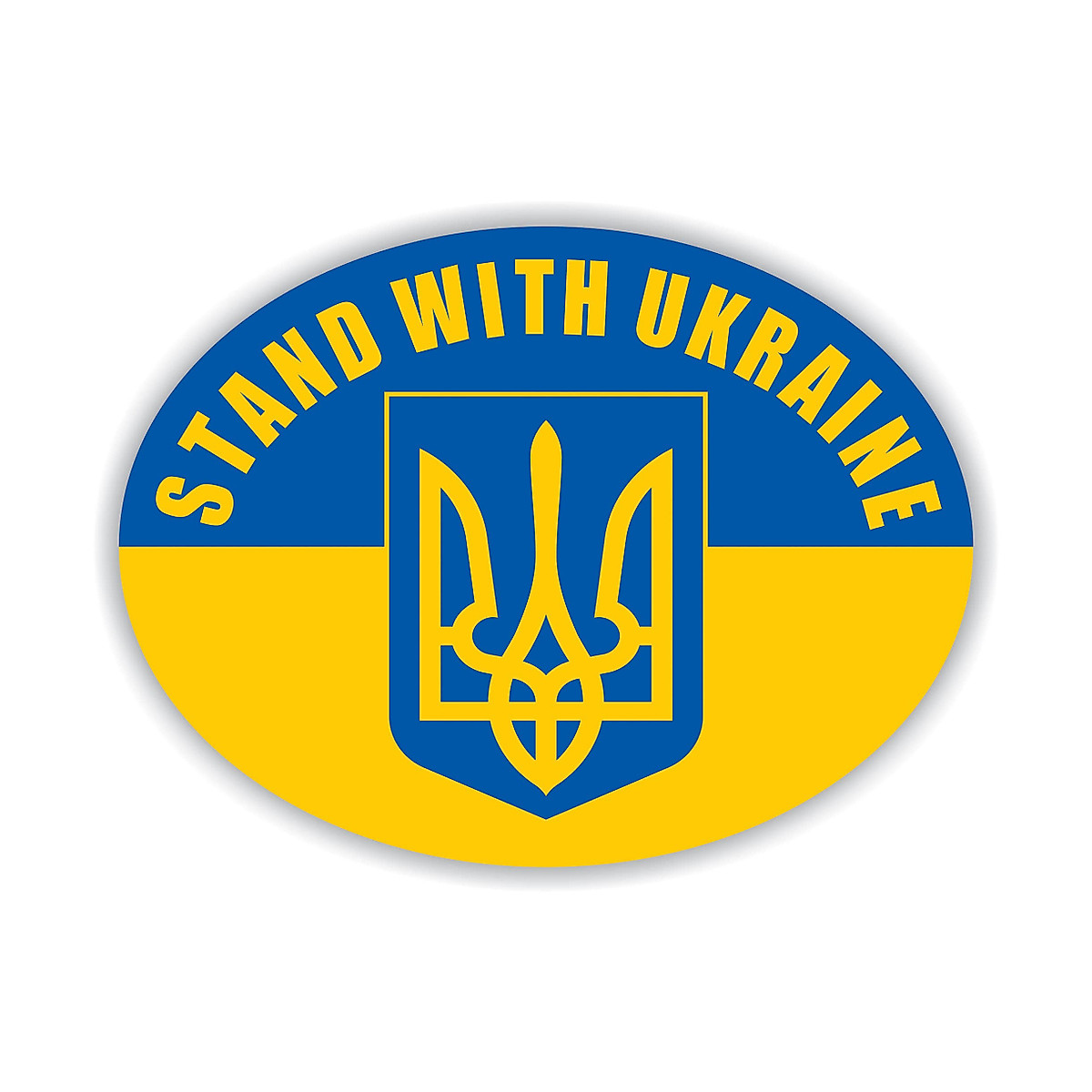 Voila Print I Stand with Ukraine Car Magnet - We Stand with Ukraine Vehicle Magnet - Support Ukraine Sticker - Ukrainian Flag Vehicle Magnet, VP363 - 6inch x 4.5inch