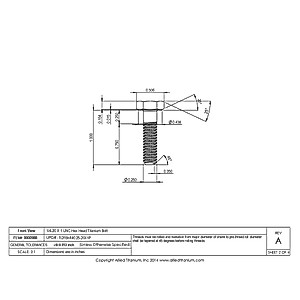 Allied Titanium 0000988, (Pack of 12) 1/4-20 X 1 UNC Titanium Hex Head Bolt, Grade 2 (CP)