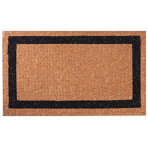 Envelor Home and Garden Handwoven, Extra Thick Doormat, Outdoor Rugs Durable Coir, Outdoor Doormat, Welcome Mat Entryway Door Mat For Patio,Coir Doormat (36 x 60, Classic Black Border)