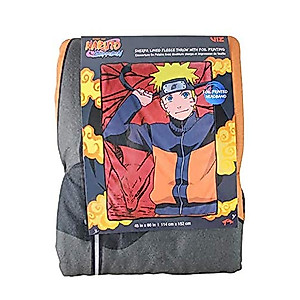 JUST FUNKY Naruto Shippuden Fleece Throw Blanket | 45 x 60 inches | Featuring Naruto Uzumaki of The Hidden Leaf | Bed Couch Room Decor | Officially Licensed