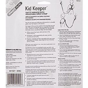 Toddler Leash & Harness for Child Safety - Keep Kids & Babies Close - Padded Shoulder Straps for Children's Comfort - Fits Toddlers w/ Chest Size 14-25 Inches - Kid Keeper by Mommy's Helper (Blue)