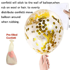 50th Birthday Balloons Black Gold Party Decorations Latex Gold Confetti Balloon for Women Men 50 Year Old Anniversary Theme Birthday Party Supplies 15 Pack 12 Inch (50th Birthday Decorations)