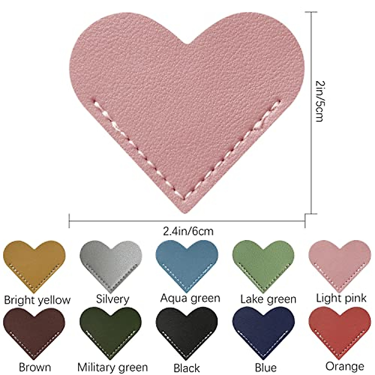 10 Pcs Leather Heart Bookmark Page Heart Corner Book Handmade Marks Reading Book Marke Cute Bookmarks for Bookworm Book Lover