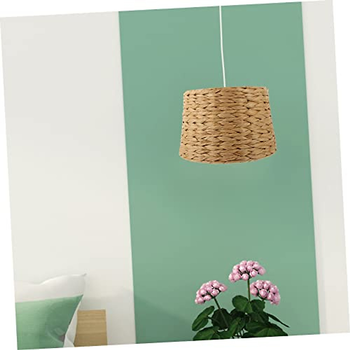 DELURA Woven Lampshade Lampshades for Floor Lamps Vintage Lantern Rustic Pendant Lighting Lamp Replacement Shade Hanging Lights Lampshades Rustic Lamp Shade Country Lamp Shades to Weave/653