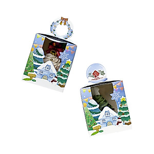 Christmas Individual Cupcake Boxes with Window 32 Count Snow Day Single Cupcakes Box 3.6 * 3.6 * 4.3inch Cupcake Carrier