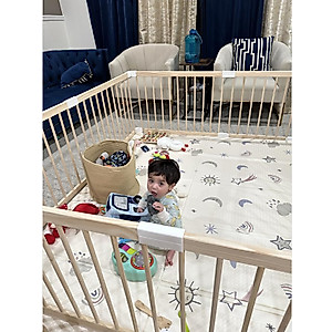 HARPPA Baby Gate Playpen Baby Fence for Babies and Toddlers Baby Play Yards for Play Area (60x73x24 inches)